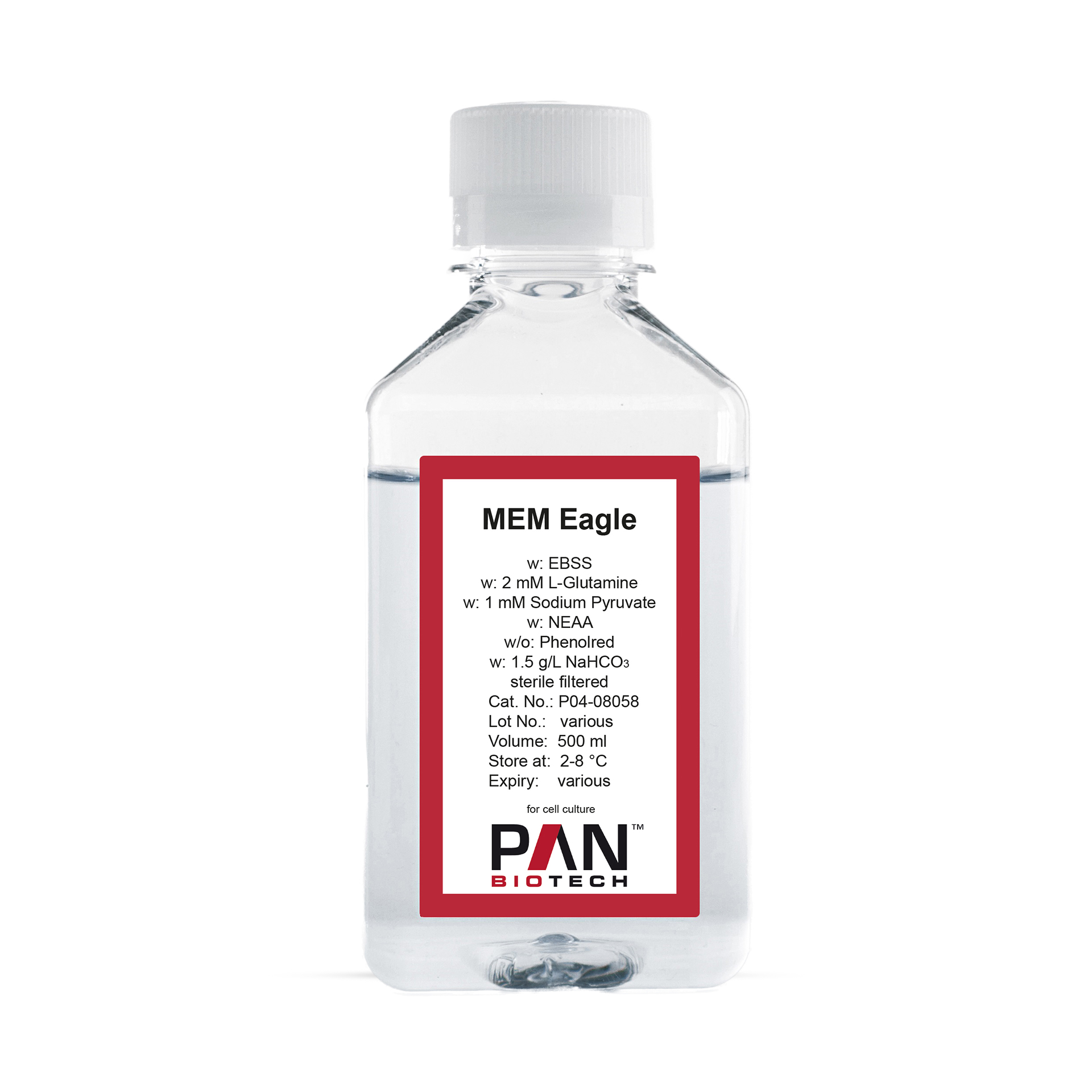 MEM Eagle w: EBSS, w: 2 mM L-Glutamine, w: 1 mM Sodium pyruvate, w ...