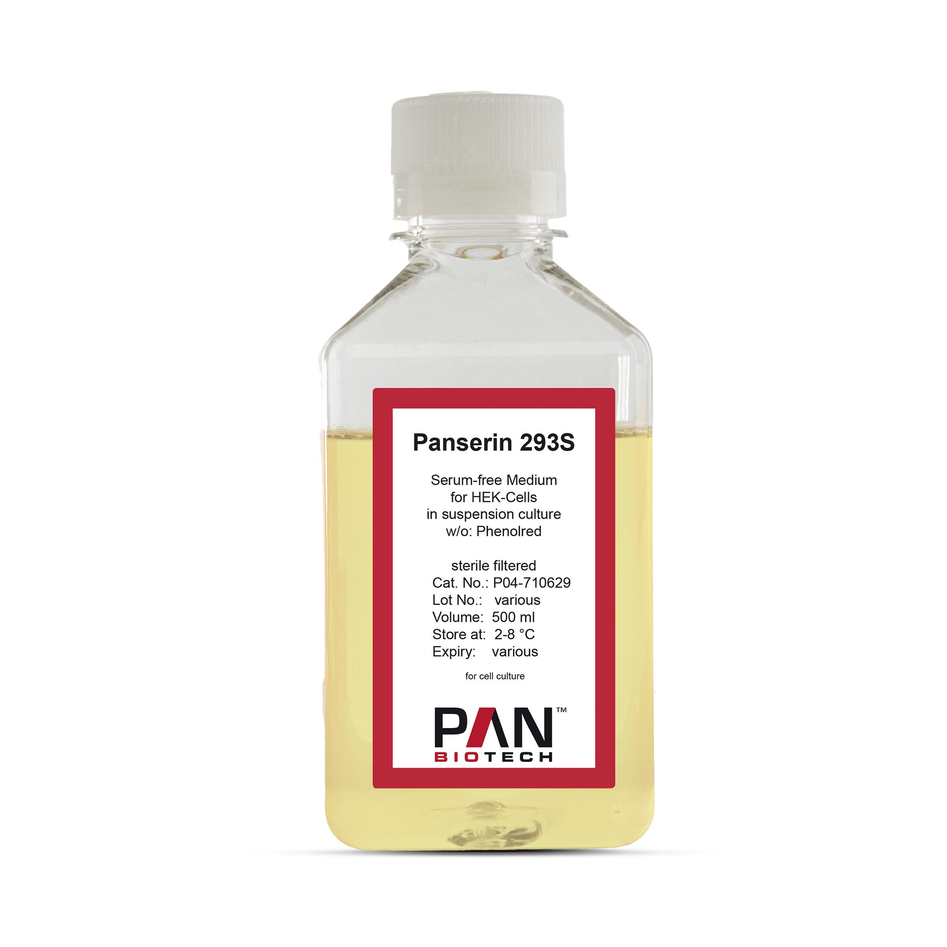 Panserin 293S, Serum-free medium for HEK-Cells in suspension culture, w/o: Phenol red